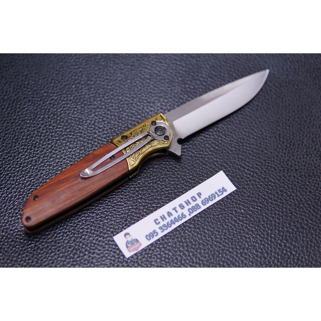 มีดพับ BROWNING.FA40 ด้ามไม้ | Shopee Thailand