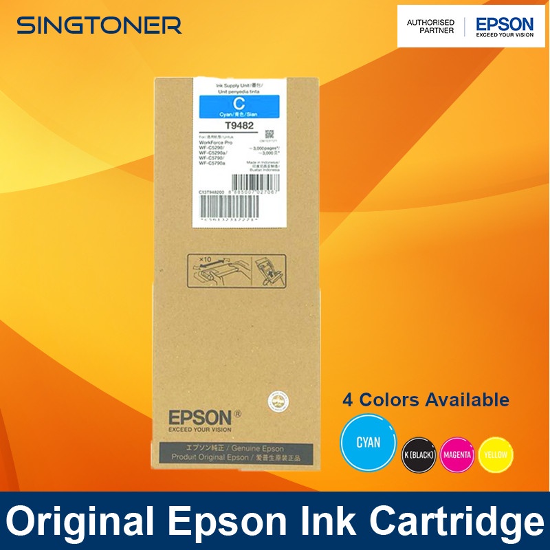 [Original] Epson T948 Black Cyan Magenta Yellow Ink Pack For WFC5290 ...