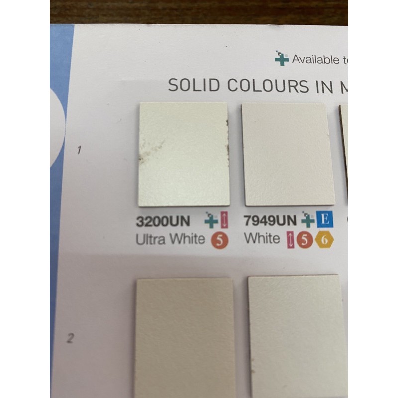 แผ่นโฟเมก้า Formica PP 3200 UN Ultra White ผิวเปลือกส้ม ขนาด 80 x 120 ...