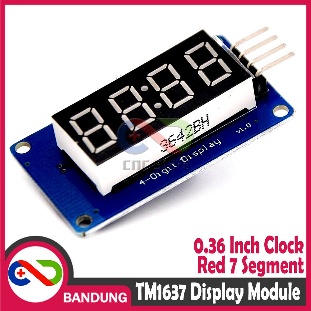 TM1637 โมดูลจอแสดงผลสําหรับ ARDUINO 7 SEGMENT 0.36INCH CLOCK RED 4 ...