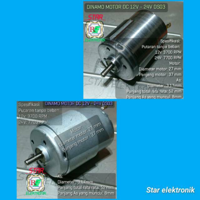 Dc มอเตอร์ dynamo 12v - 24v DS03 สําหรับ mini สว่าน l mini เครื่องบด l ...