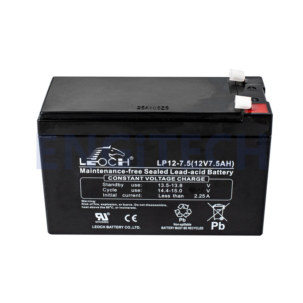 LEOCH แบตเตอรี่ แห้ง LP12-7.5 ( 12V 7.5AH ) VRLA Battery สำรองไฟ UPS ไฟ ...