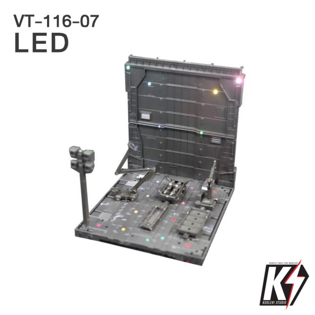 โรงเก็บกันดั้ม VT-116 พร้อมไฟ LED #ฉากโรงซ่อมกันดั้ม โรงซ่อมบำรุง CG ...