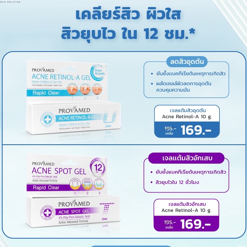 Provamed Acne Retinol A Gel / Spot Gel 10g | Shopee Thailand
