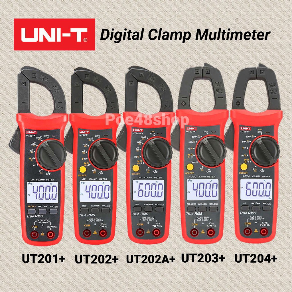 UNI-T ดิจิตอลแคลมป์มิเตอร์ รุ่น UT201+ UT202+ UT202A+ UT203+ UT204 ...
