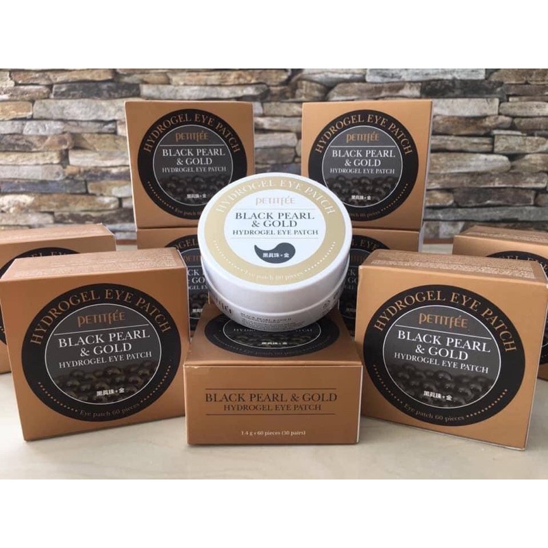 Petitfee, Black Pearl & Gold Hydrogel Eye Patch, 60 Patches ( 1 กระปุก ...