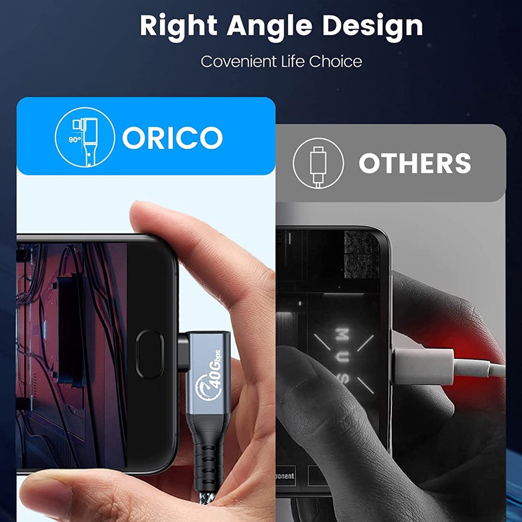 Orico Thunderbolt 4 สายเคเบิล USB C PD 100W 8K 60Hz 40Gbps Type C USB 4.0 ชาร์จเร็ว สําหรับ ...