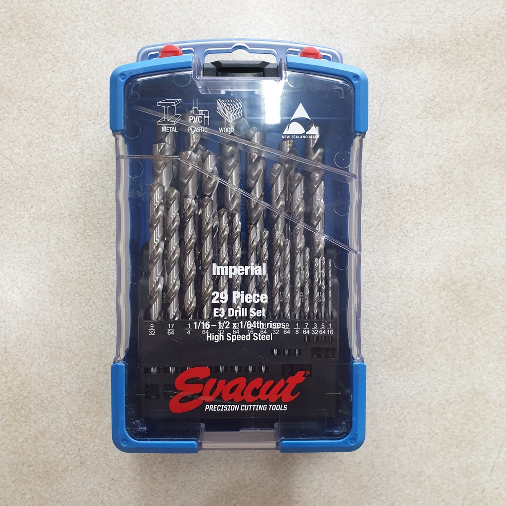 ชุดดอกสว่าน Evacut (29 ชิ้น) ขนาด 1/16"-1/2" รุ่น E3 แท้นิวซีแลนด์ | Shopee Thailand