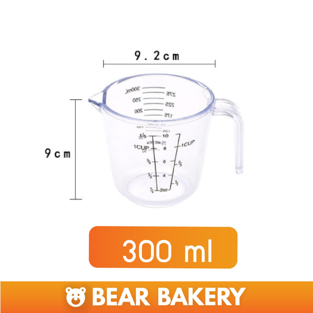 🚚ส่งเร็ว/ส่งด่วน/มีไลฟ์🚚 ถ้วยตวงพลาสติก (CUP,Oz,ml) Bearbakery ถ้วยตวง แก้วตวงใส ถ้วยตวงอาหาร ...