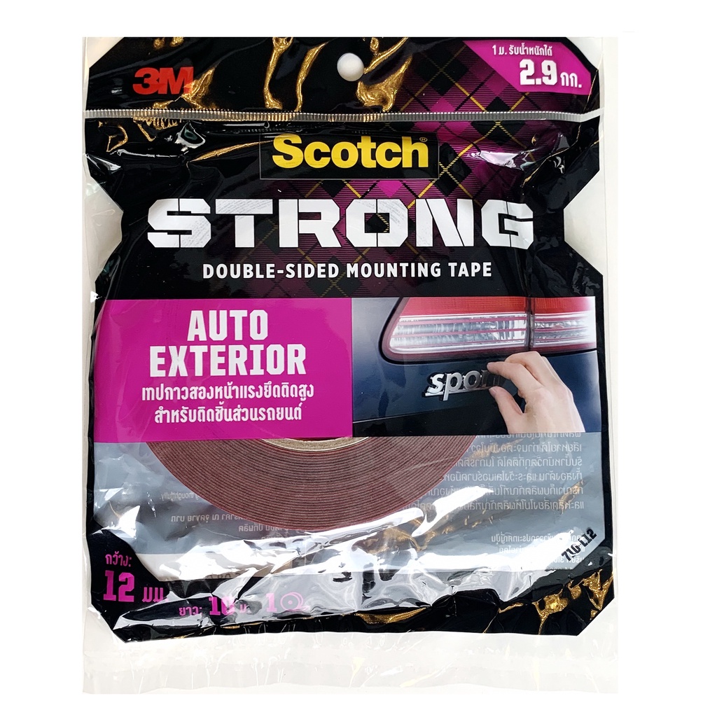 Scotch® Auto Tape Auto Exterior Tape 12 mmx10M เทปกาวสองหน้าแรงยึดติด ...