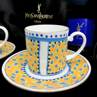 ชุดแก้วกาแฟ YSL YVES SAINT LAURENT COFFEE TEA CUP SET | Shopee Thailand