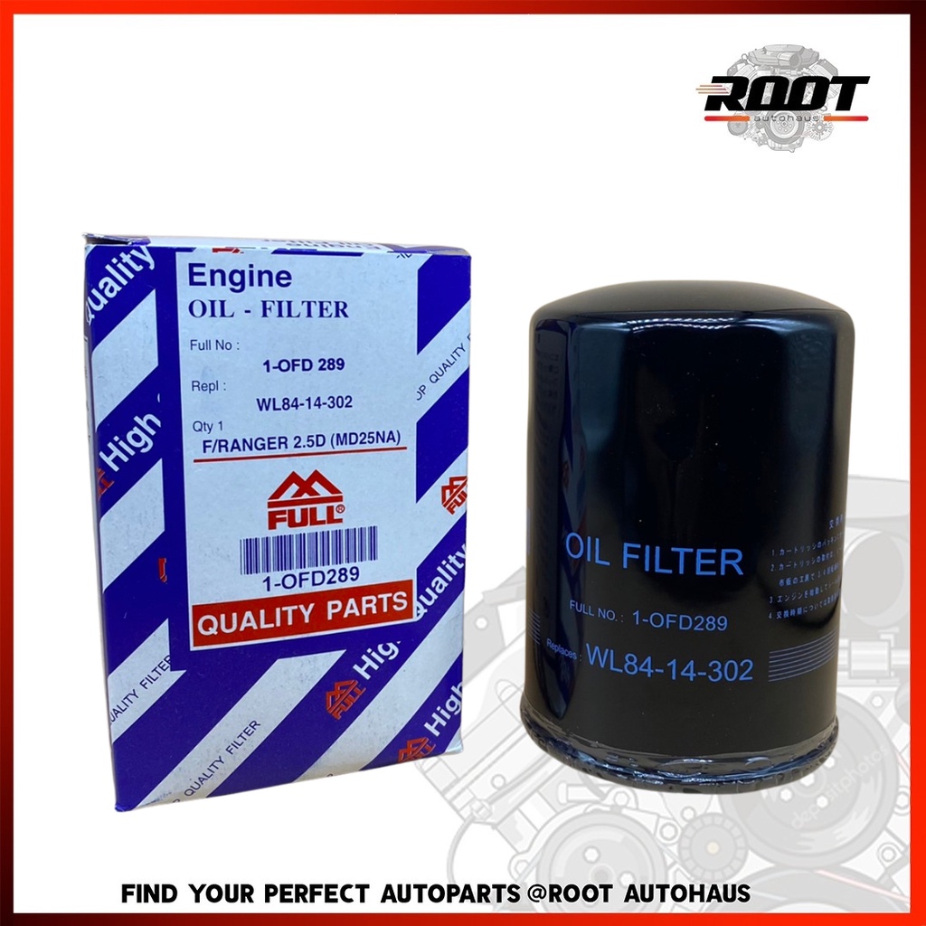 FULL ไส้กรองน้ำมันเครื่อง Ford Ranger 2.5 4WD , Toyota 2c เกลียวกลาง 17 ...