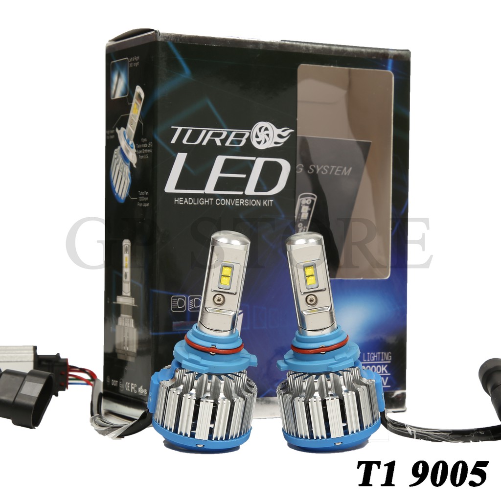 หลอดไฟหน้ารถยนต์ หลอดไฟหน้า TURBO LED 6000K รุ่น T1 9005 35W | Shopee ...