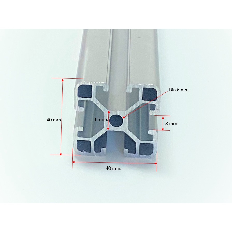 Aluminium Profile 40x40 อลูมิเนียมโปรไฟล์ 4040 (ความยาว 1เมตรขึ้นไป ...