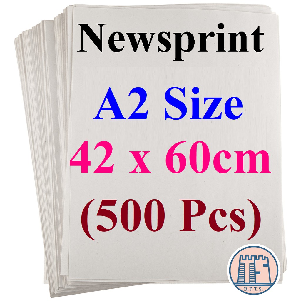 A2 newsprint / กระดาษห่อของสีขาว A2 Size | Shopee Thailand