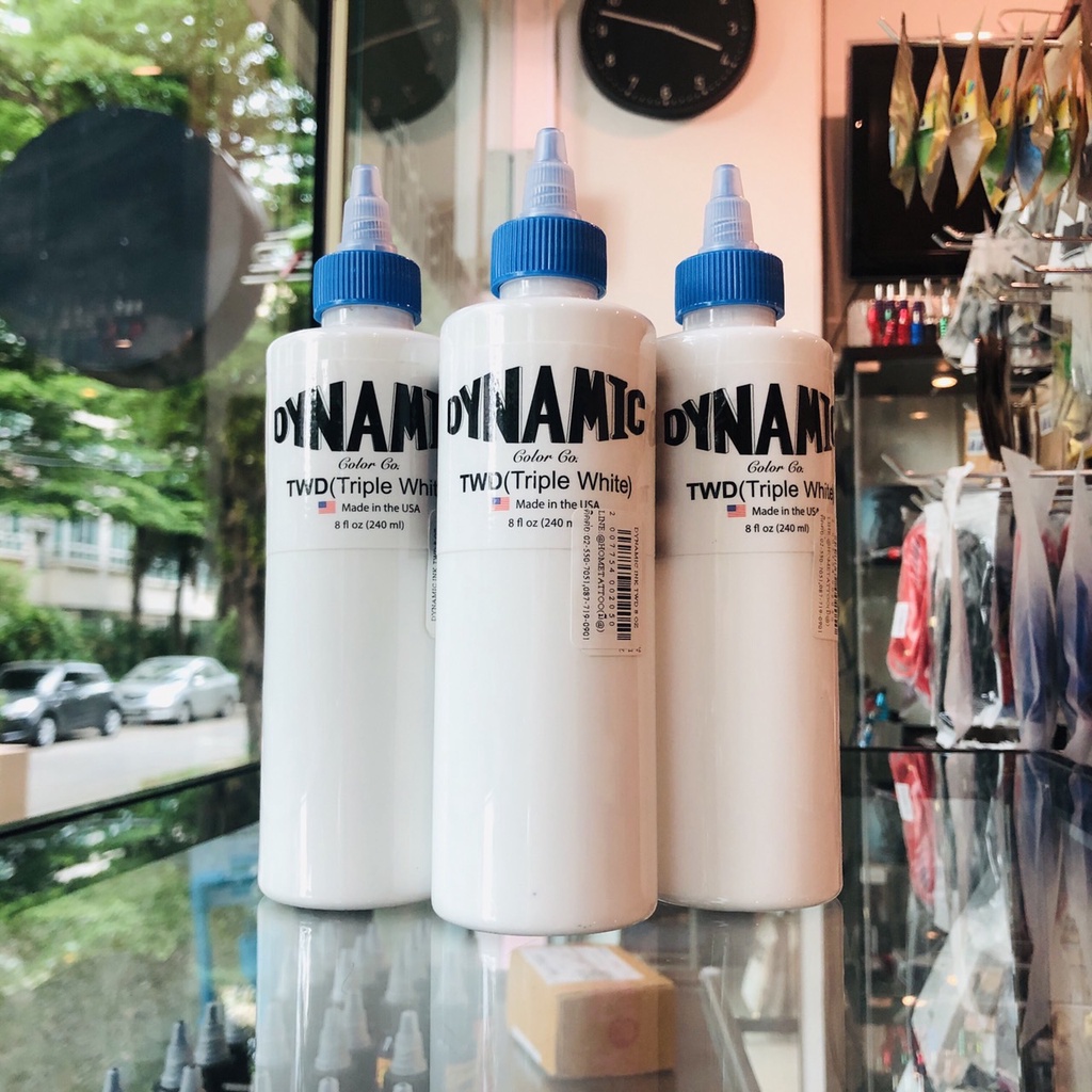 DYNAMIC TRIPLE WHITE TWD สีสักไดนามิกซุปเปอร์ไวท์ สีขาวซุปเปอร์ไวท์ได ...
