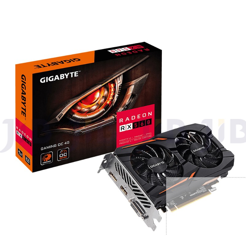 VGA (การ์ดแสดงผล) GIGABYTE Radeon RX 560 Gaming OC 4G | Shopee Thailand