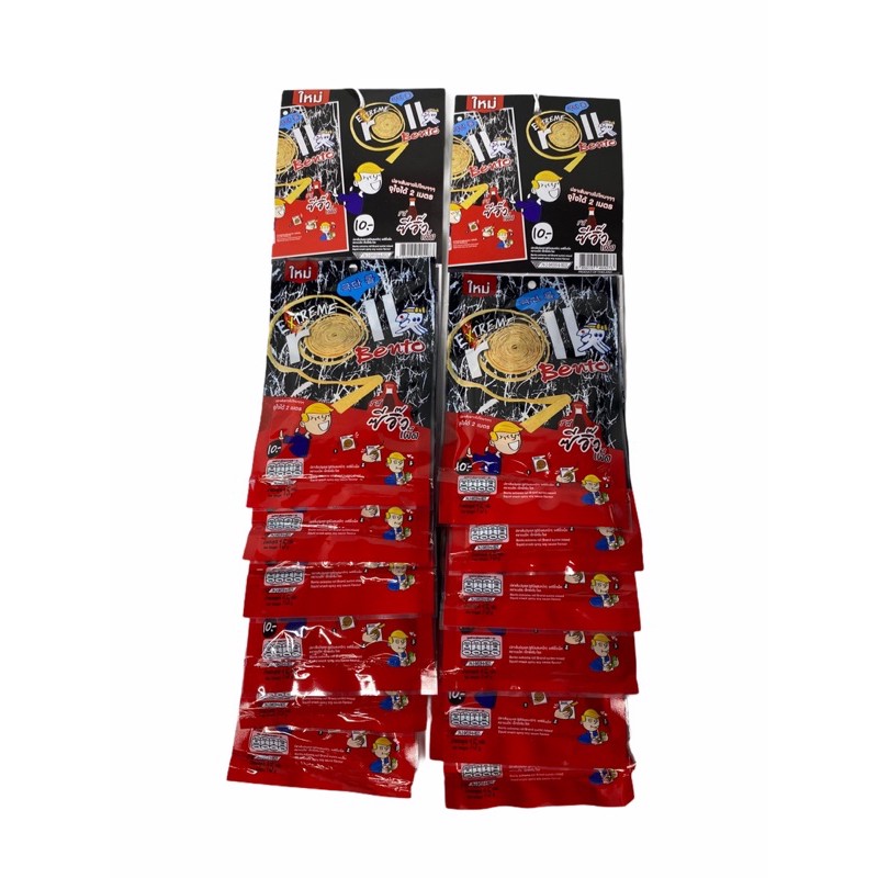 BENTO Extreme Roll ปลาเส้นปรุงรส ซีอิ๊วเผ็ด ตรา เบนโตะ เอ็กซ์ครีมความ ...