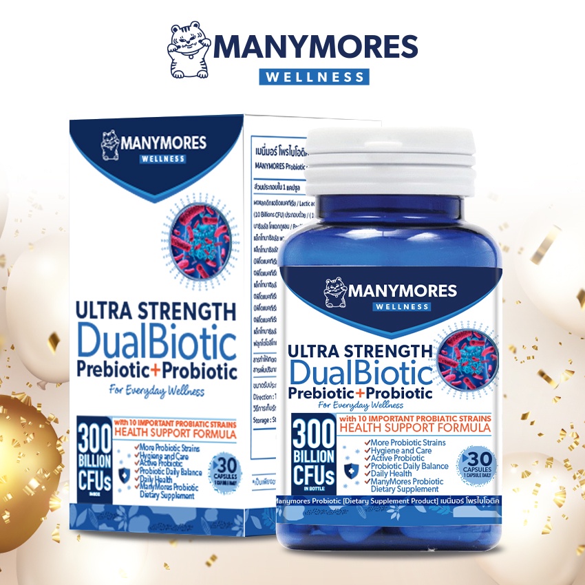 MANYMORES Ultra Probiotic โปรไบโอติก + พรีไบโอติก จุลินทรีย์มีประโยชน์ ...