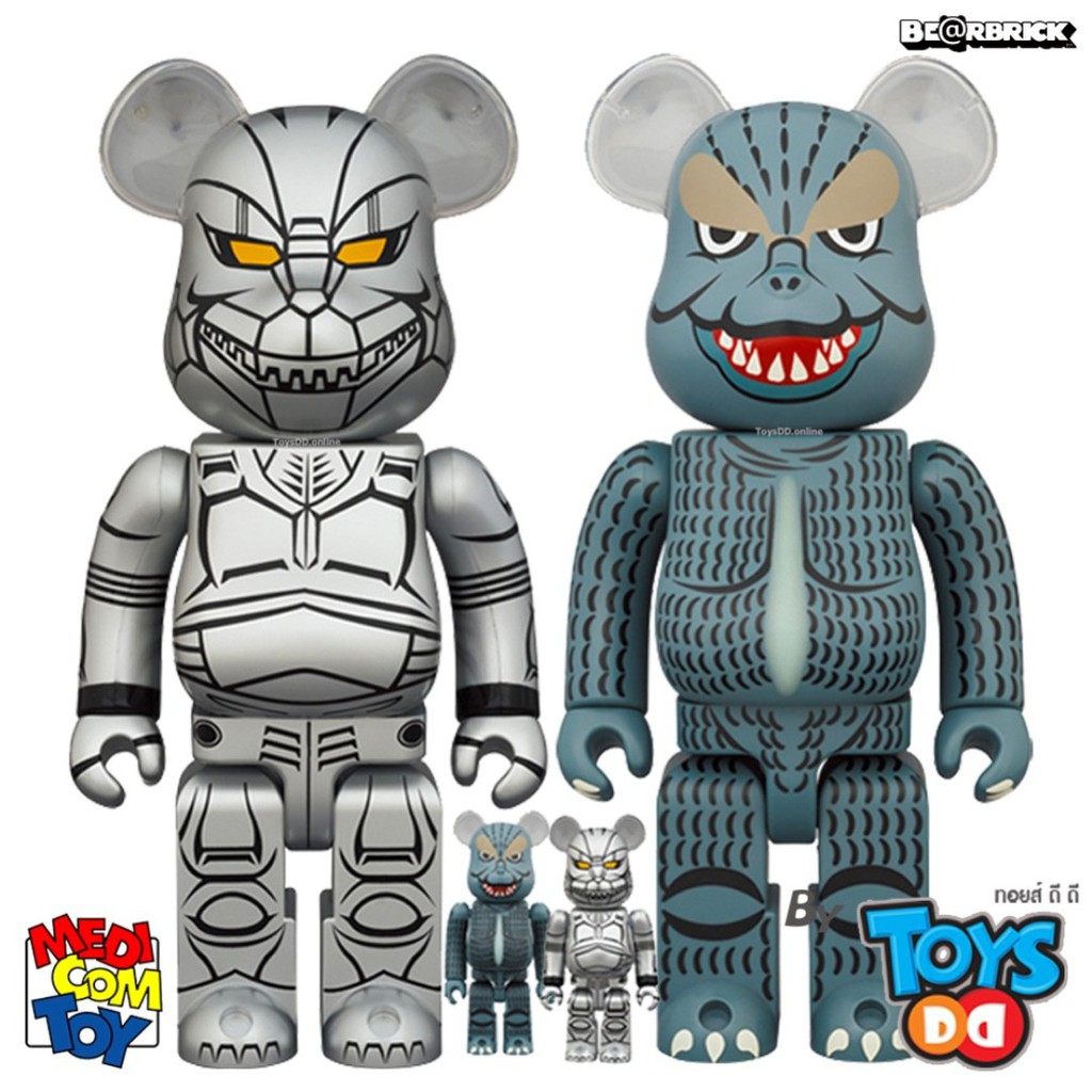 Be@rBrick Mechagodzilla & Godzilla 1964 400% + 100% | Shopee Thailand