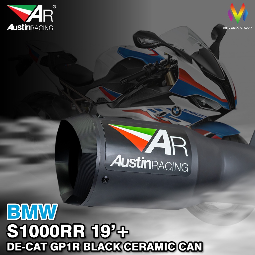 Austin Racing ท่อไอเสียสำหรับ BMW S1000RR 19'+ DE-CAT GP1R BLACK ...