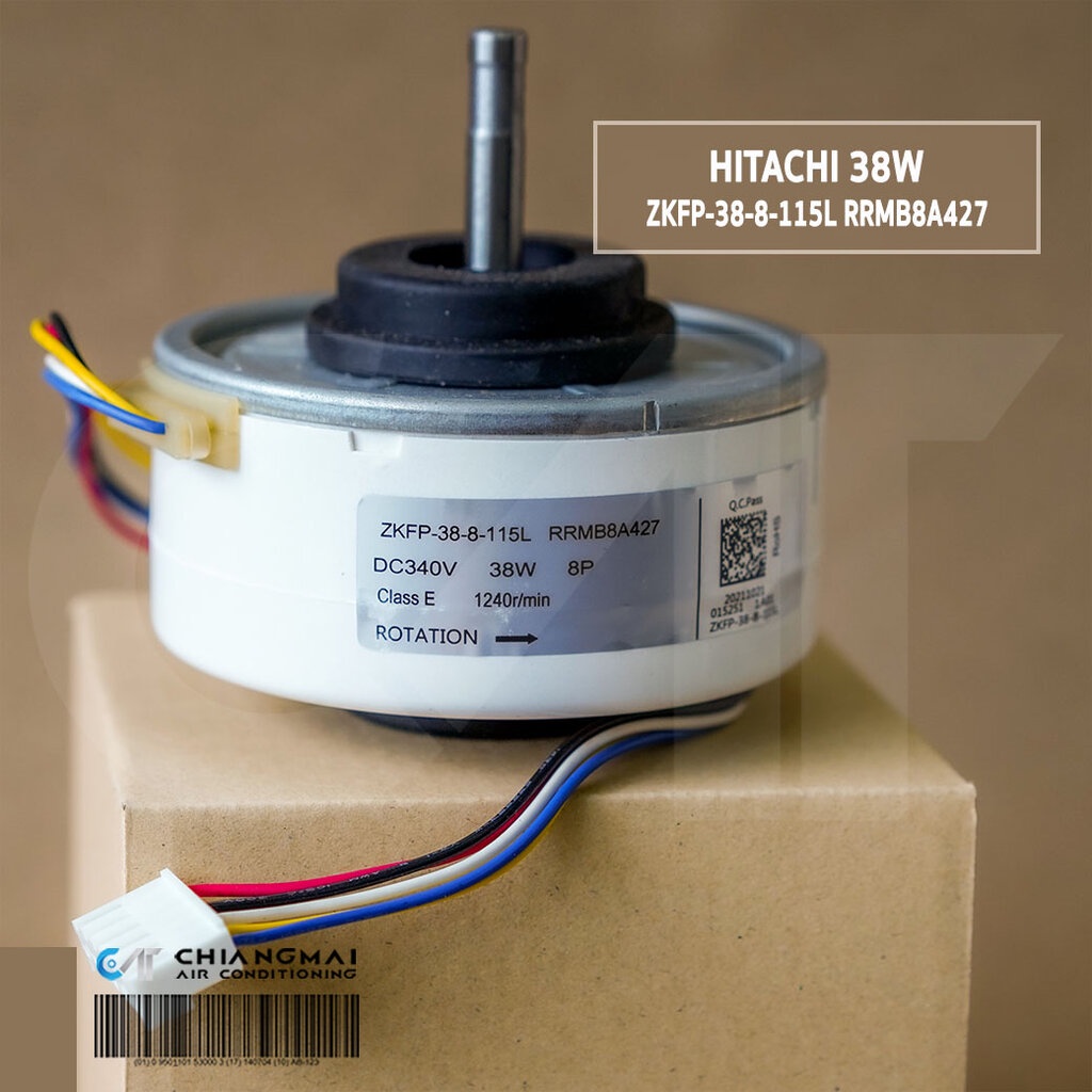 มอเตอร์แอร์ HITACHI 38W.DC (PMRAS-EH10CKT*R03) มอเตอร์แอร์ฮิตาชิ มอเตอร์คอยล์เย็น ZKFP-38-8-115L ...