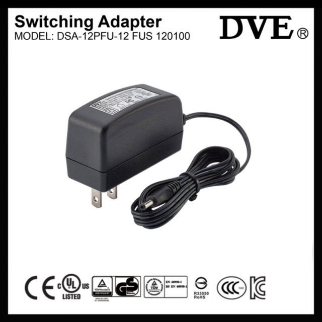 Adapter DVE 12V 1A อะแดปเตอร์ (รับประกัน 1 ปี) ของแท้ 100% ดีวีอี ...