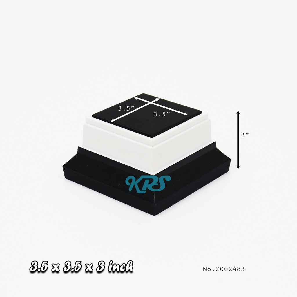 ฐานรองพระสไตล์โมเดิร์นสีขาวดำ ผ้าหนังPUสีดำ สูง3นิ้ว | Shopee Thailand