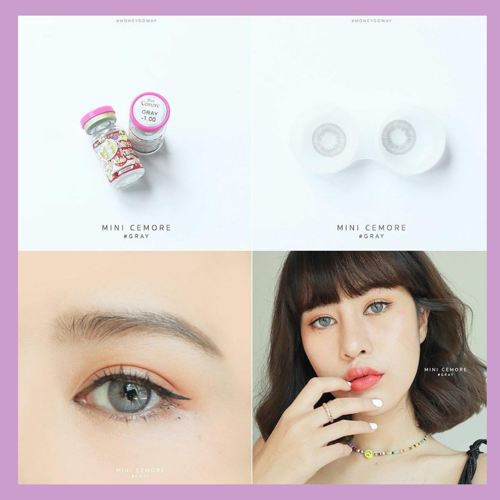 Mini Cemore gray คอนแทคเลนส์ขนาดเท่าตา water55% | Shopee Thailand