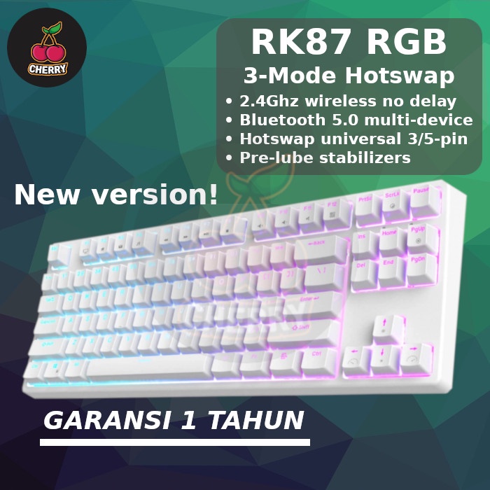 Royal Kludge RK87 RK987 RGB คีย์บอร์ดไร้สายบลูทูธ 3 โหมด | Shopee Thailand