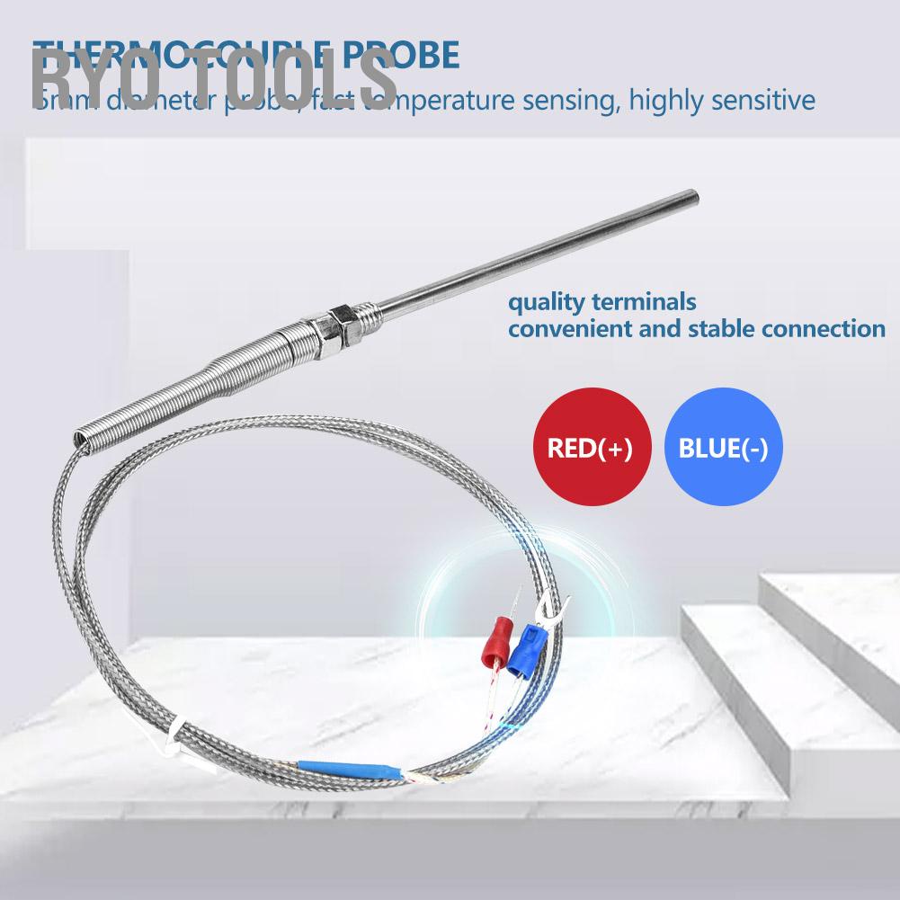 Ryo Tools M8 Thread Type K Thermocouple 100mm Probe Temperature Sensor ...