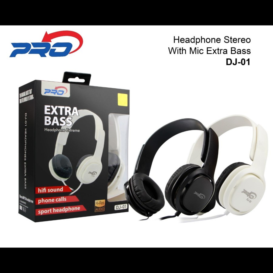 Jh ACC HEADPHONE PRO DJ-01 + MIC STEREO EARPHONE EXTRA BASS HEADSET DJ01 | Shopee Thailand