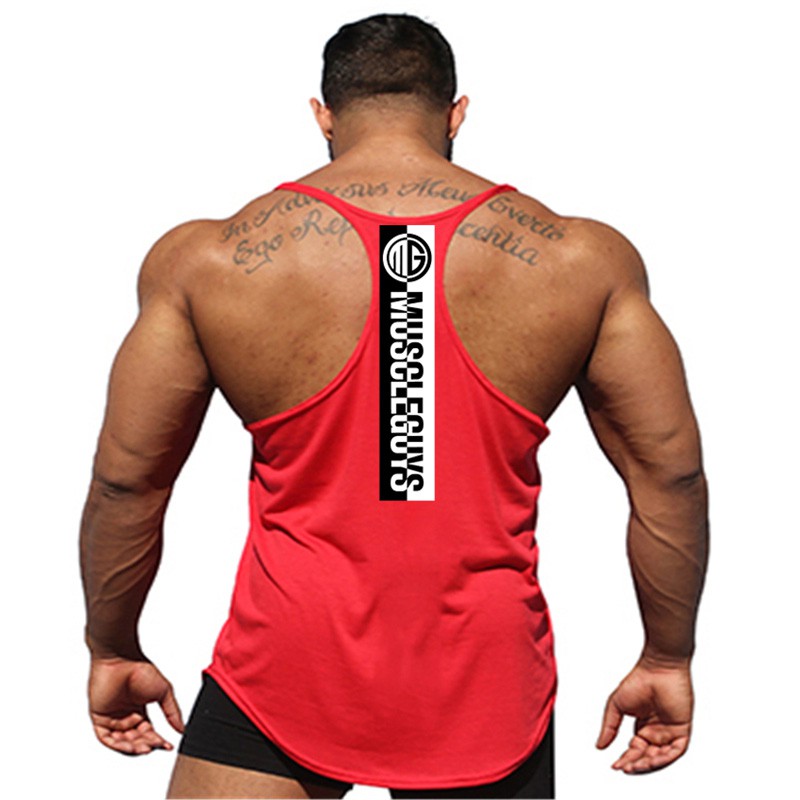 Bodybuilding Stringer Tank Tops Mens Sportwear Vest Fitness Men ยิม ...