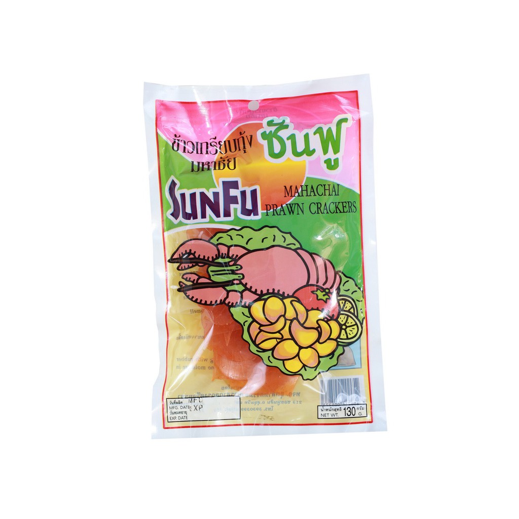 ข้าวเกรียบกุ้งมหาชัย ตราซันฟู Mahachai Prawn Crackers SunFu 130 g ...