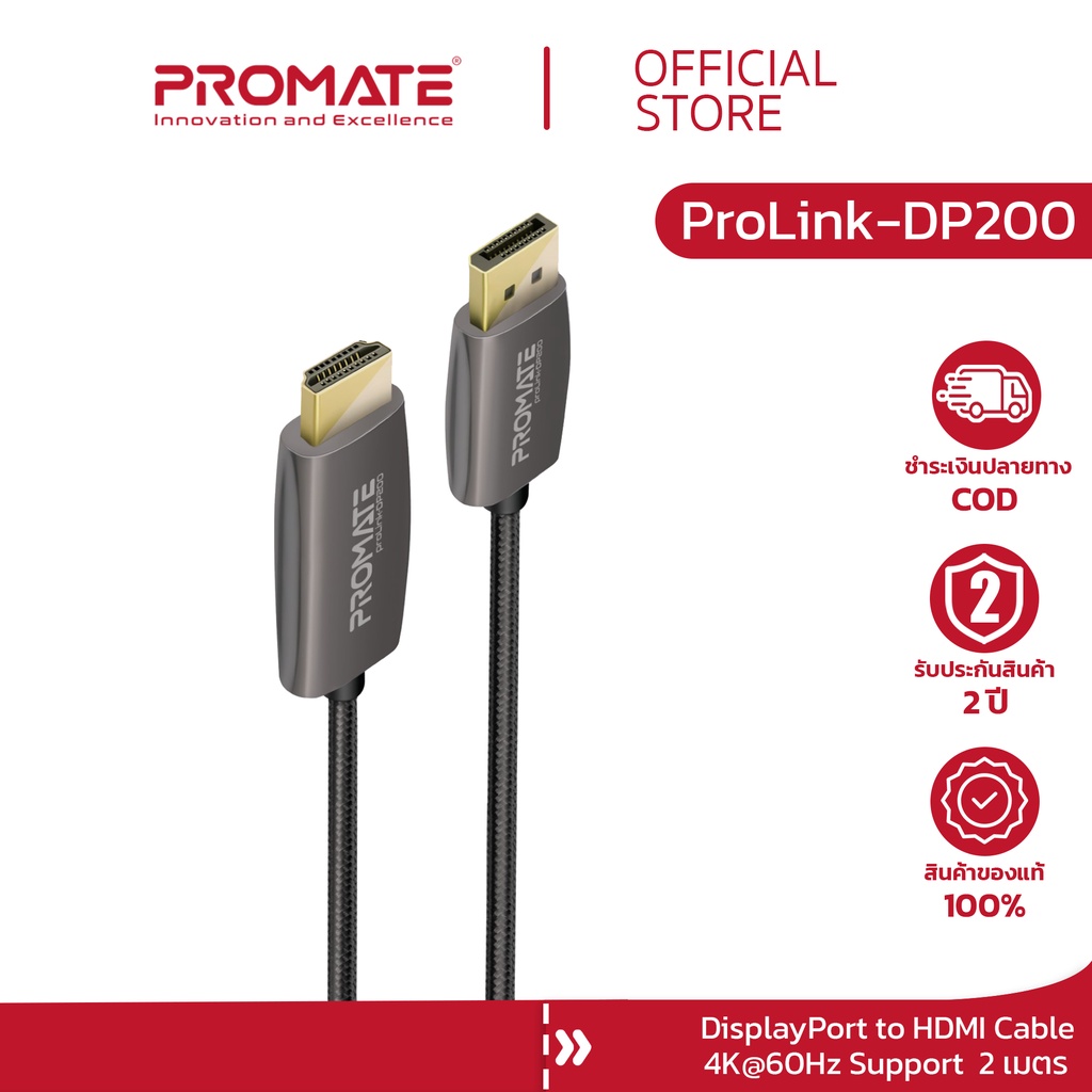 PROMATE DP to HDMI (ProLink-DP200) 4K@60Hz High-Definition DisplayPort ...