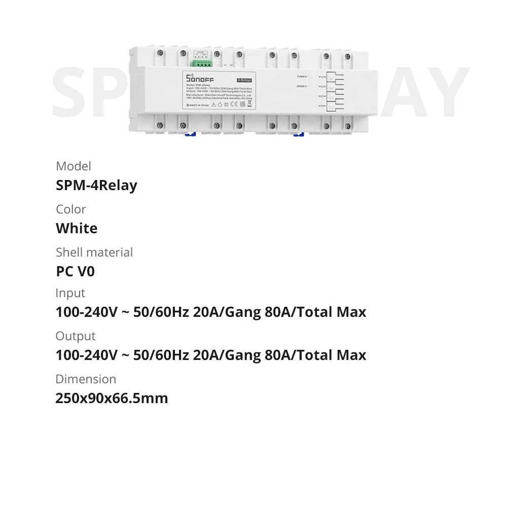 Sonoff SPM-MAIN/SPM-4RELAY | Shopee Thailand