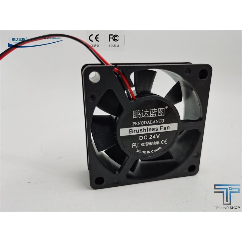 PENGDA 6020 24V Dual Ball Bear FAN 2 WIRE 3D Printer Cooling Fan ...