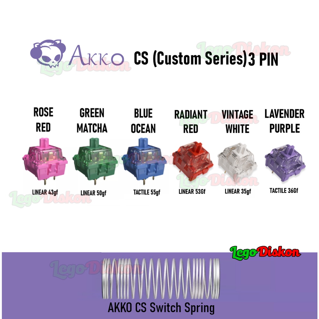 สวิตช์เชิงกล Akko CS Custom Series 3 Pin RGB SMD | Shopee Thailand