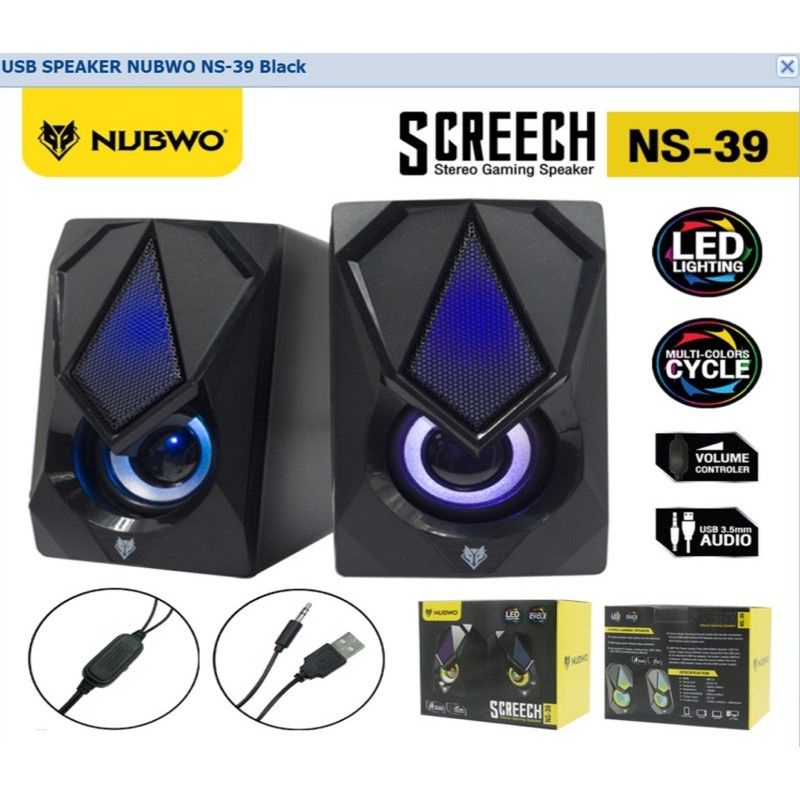 NUBWo NS-39 SCREECH Stereo Gaming Speaker | Shopee Thailand