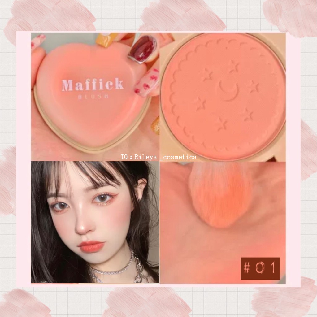 บลัชออน Maffick นำเข้าจากเกาหลี เม็ดสีแน่น คุ้มสุด | Shopee Thailand