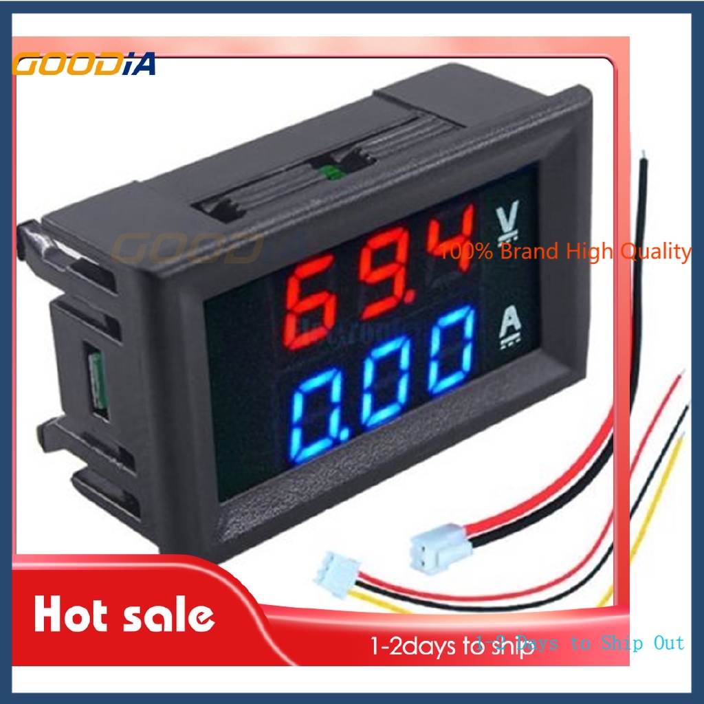วัดโวลท์ โวลต์มิเตอร์แอมมิเตอร์ดิจิทัล จอแสดงผล Led Dc 100V 10a 50a 100A | Shopee Thailand