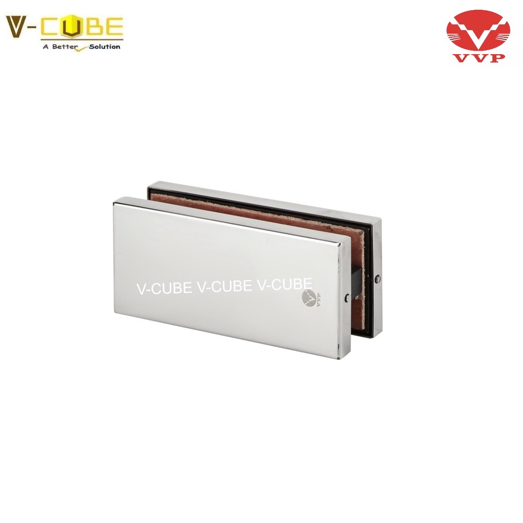 FT42 ตัวหนีบช่องแสงบนและข้างเล็ก-สีสแตนเลส-PS สำหรับประตูกระจกบานเปลือย-แบรนด์ VVP(วีวีพี ...