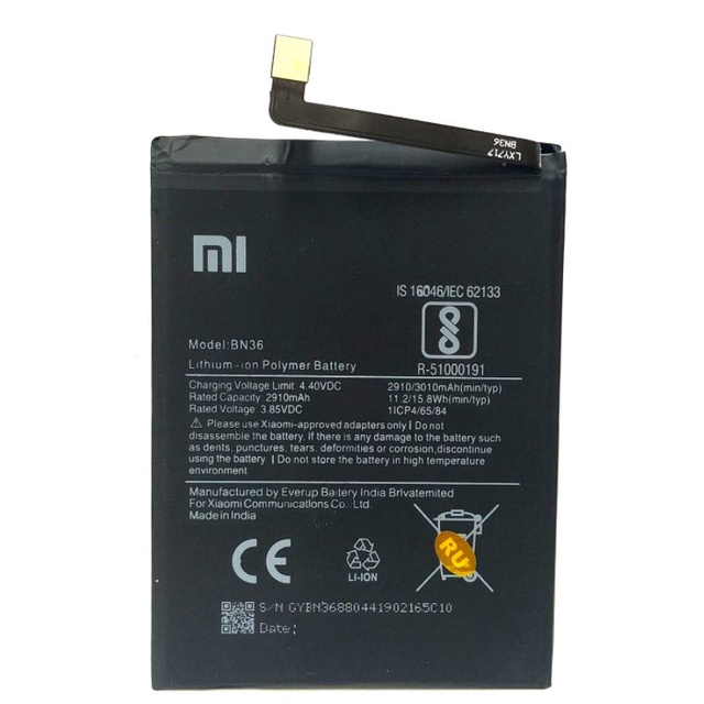 แบตเตอรี่ Xiaomi Mi A2 /Mi 6X (BN36) รับประกันนาน 3 เดือน | Shopee Thailand