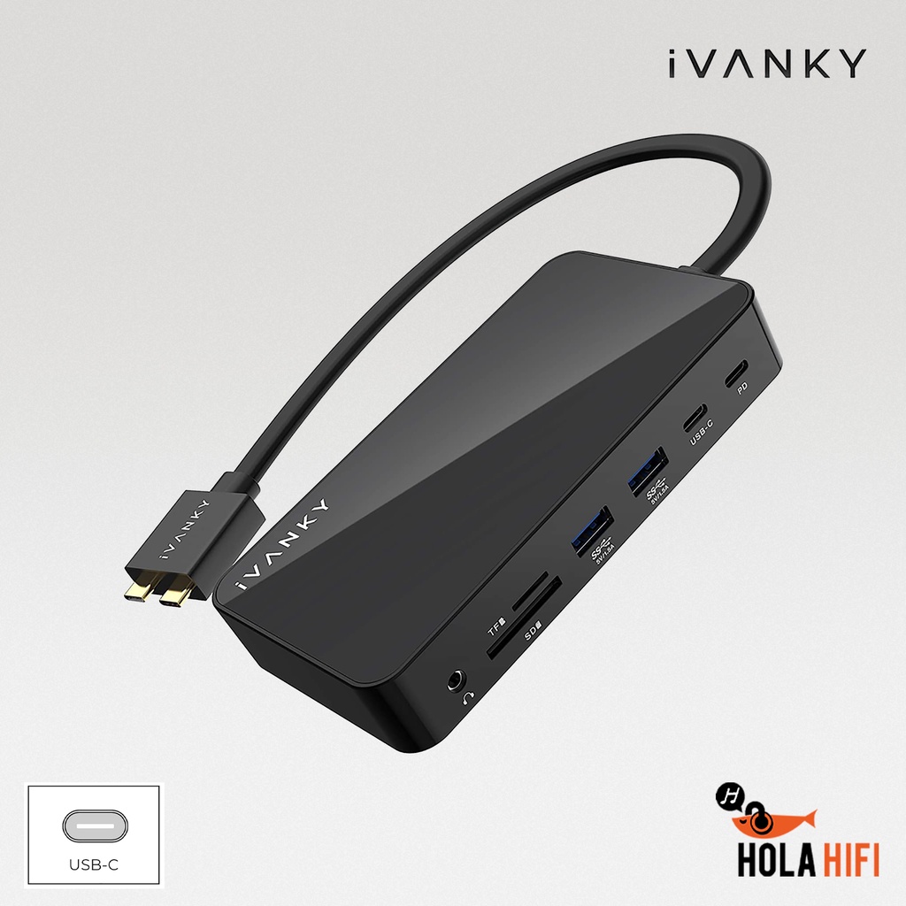iVANKY USB-C Docking Station 12 in 1 ชารจ์ไฟ 96W , 18W PD, 2จอ 4K@60Hz ...