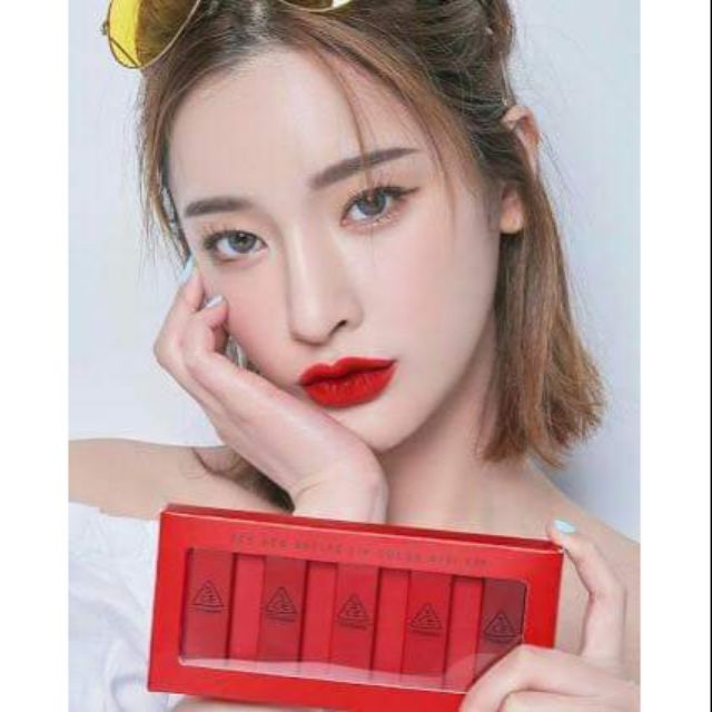 💋3CE RED RECIPE LIP COLOR MINI KIT BOX SET | Shopee Thailand