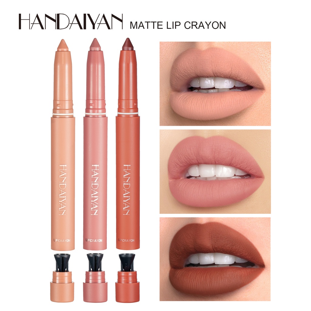 Handaiyan ดินสอเขียนขอบปาก ลิปสติก เนื้อแมตต์กํามะหยี่ ติดทนนาน 6 สี ...