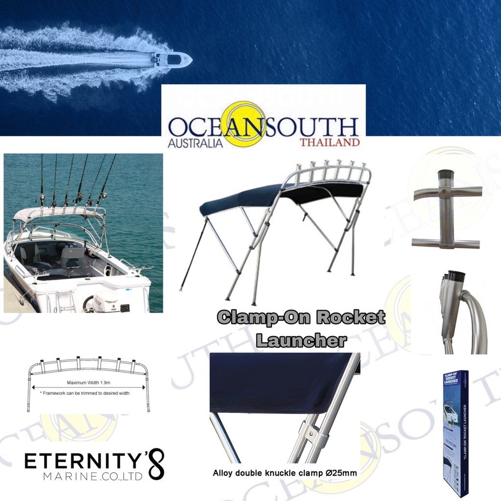 Rocket Launcher แบบ "Clamp-on" ปักคันเบ็ดติดหลังคาเรือ | Shopee Thailand