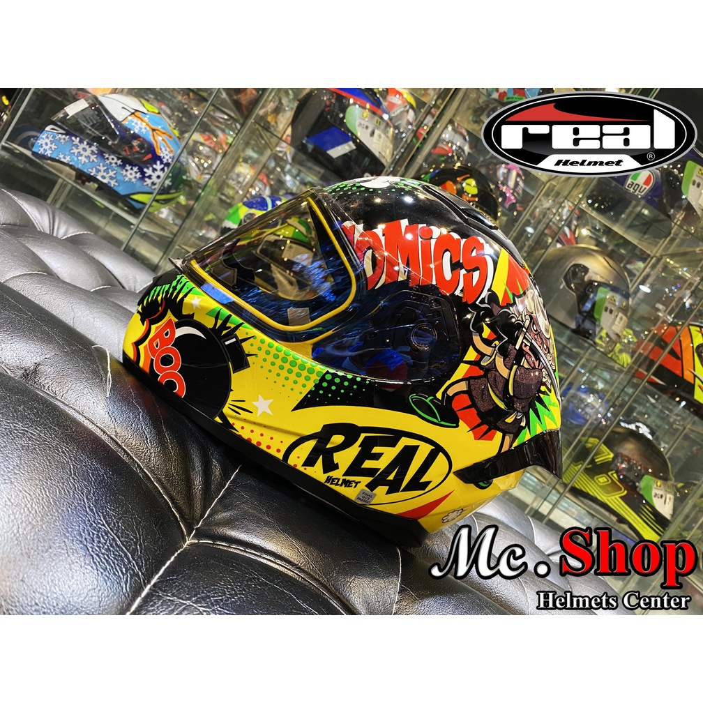หมวกกันน็อคจาก Real Helmets New Model 2020 รุ่น Raptor ลาย Comics ...