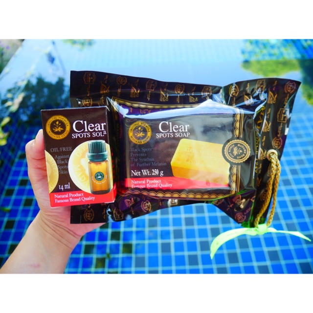 Setคู่ สบู่ใหญ่ Clear SPOTS SOAP Clear SPOTS SOLUTION Madame Heng สบู่ ...