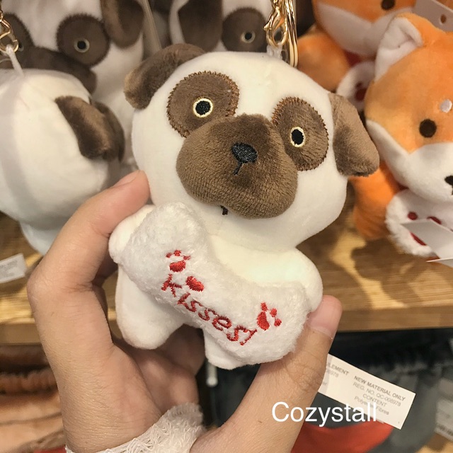 (ของแท้100%) พวงกุญแจน้องหมาปั๊ก Pug dog keychain Miniso | Shopee Thailand